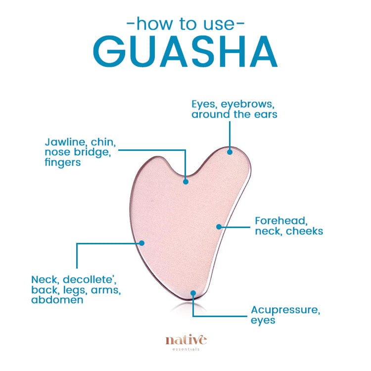 White Quartz Guasha Massage Tool | Native Essentials Skincare