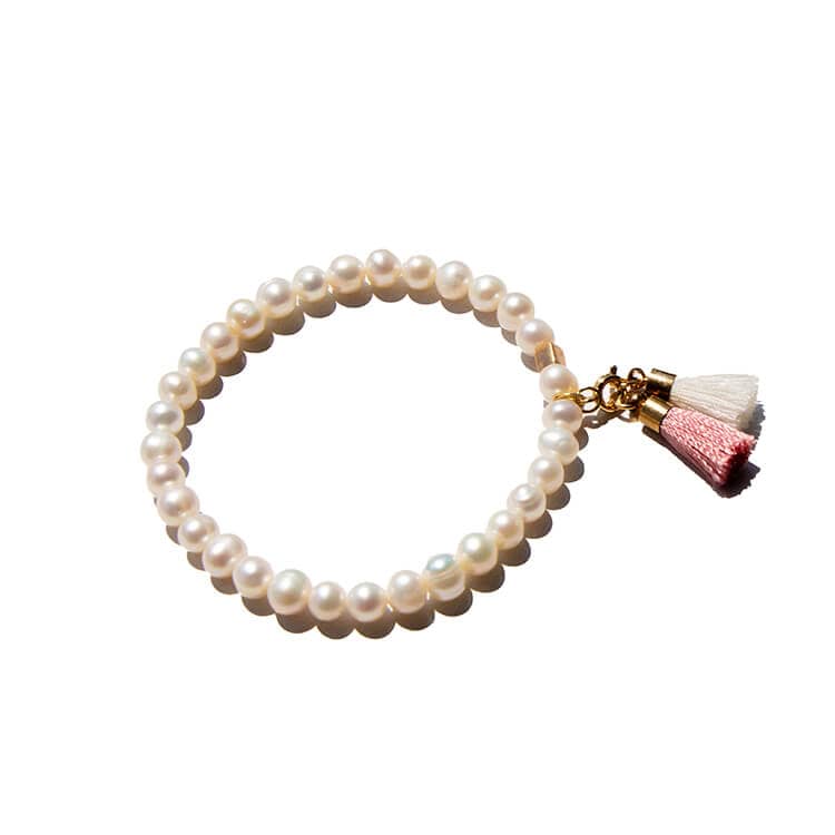 ZOE • Pearl Bracelet with Tassels | Native Essentials Skincare